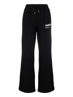AMBUSH Logo-print Fleece Track Pants - Black