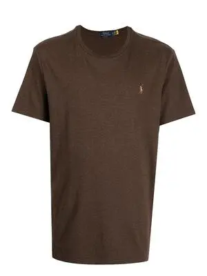 Polo Ralph Lauren Embroidered-logo Short-sleeved T-shirt Brown