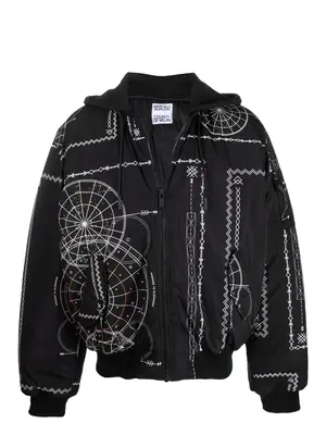 COUNTY OF MILAN Marcelo Burlon Astral-print Bomber Jacket - Black