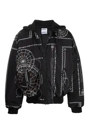 COUNTY OF MILAN Marcelo Burlon Astral-print Bomber Jacket - Black