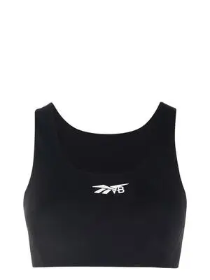 REEBOK Bonded Scoop-neck Sports Bra - Black