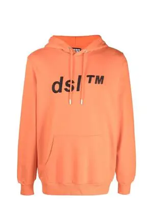 DIESEL® Embroidered Cotton Hoodie - Orange