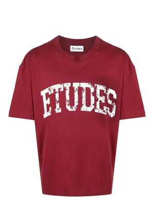 ÉTUDES STUDIO Logo-print Short-sleeved T-shirt - Red