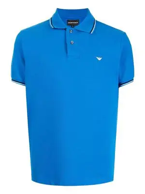 EMPORIO ARMANI Embroidered-logo Short-sleeved Polo Shirt