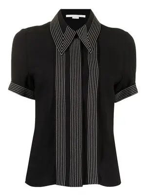Stella McCartney Contrast Stitching Shirt - Black