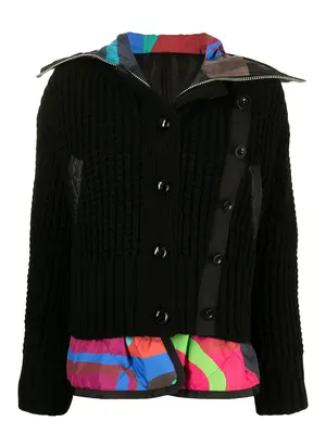 Sacai X Kaws Deconstructed Layered Blouson - Black