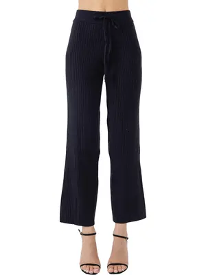Endless Rose Endless Rose Ribbed Drawstring Pants Black