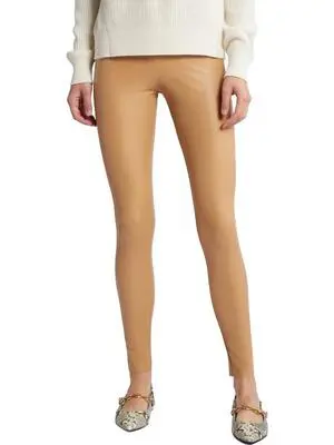 Commando Control Top Faux Leather Leggings - Camel