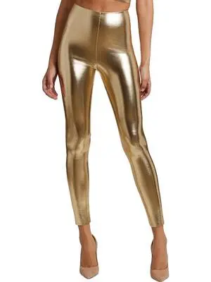 Commando Control Top Faux Leather Leggings Goldleaf