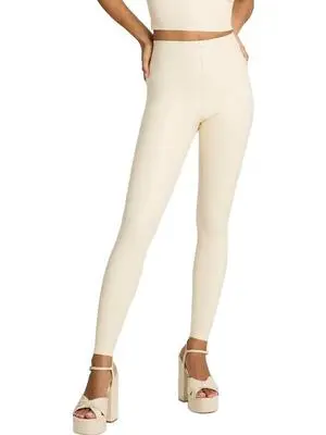 Commando Control Top Faux Leather Leggings Ivory