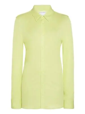 BOTTEGA VENETA Collared Jersey Sable Shirt