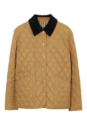 Burberry Quilted Barn Jacket - Camel Brown