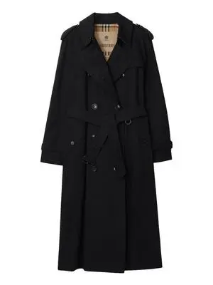 Burberry Long Waterloo Heritage Trench Coat - Black
