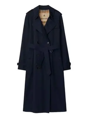 Burberry Long Waterloo Heritage Trench Coat - Coal Blue