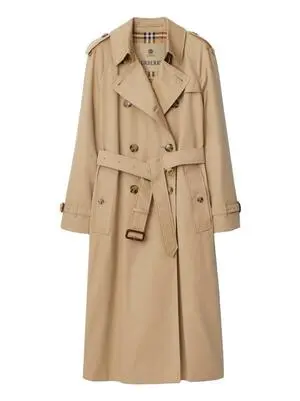 Burberry Long Waterloo Heritage Trench Coat - Honey Beige