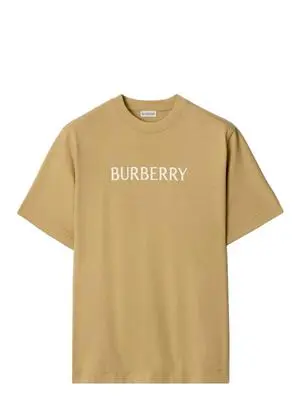 Burberry Logo Cotton T-shirt - Beige Beige