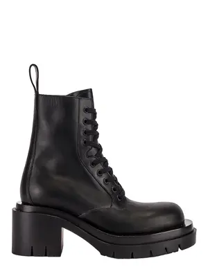 Bottega Veneta Lug Lace Up Ankle Boots - Black