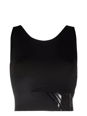Emporio Armani Logo-print Sports Bra - Black