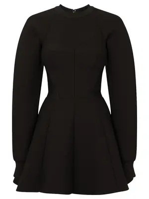 Dolce & Gabbana Flared Fitted-waistline Dress - Black