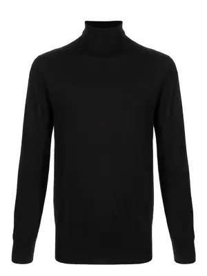 N.peal Fine Knit Roll Neck Jumper - Black