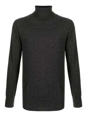 N.peal Fine Knit Roll Neck Jumper - Grey