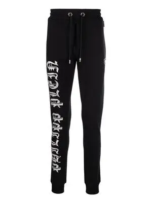 Philipp Plein Logo-print Jogging Trousers - Black