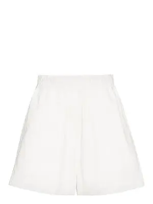 LEE MATHEWS Drill Elasticated-waist Shorts - White