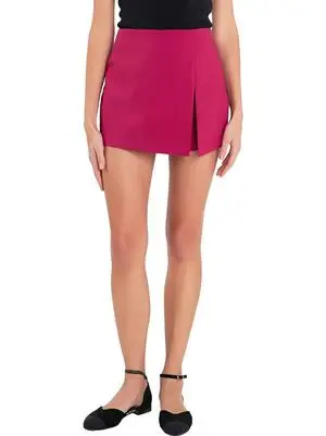 English Factory Slit Detail Skort - Magenta