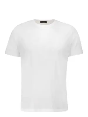 Loro Piana Silk And Cotton-blend T-shirt - White