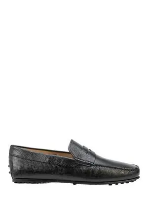 TOD'S Tod's Grained Leather Penny Loafers