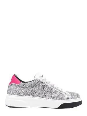 Dsquared2 Glittered Low-top Sneakers - Silver