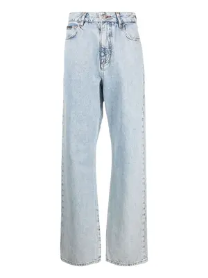 Philipp Plein Iconic Loose Fit Jeans - Blue