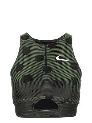 Nike X Off White Polka-dot Print Cropped Performance Top - Green