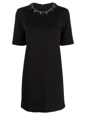 Philipp Plein Crystal-embellished Mini Dress - Black