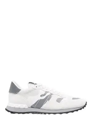 Valentino Garavani Camouflage Rockrunner Sneakers - White