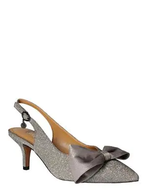 J. Reneé J. Reneé Devika Slingback Pointed Toe Pumps Pewter