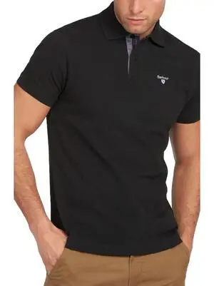 Barbour Tartan Piqué Polo Black/modern