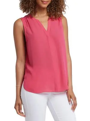 NYDJ NYDJ Print Pleat-Back Sleeveless Blouse Watermelon