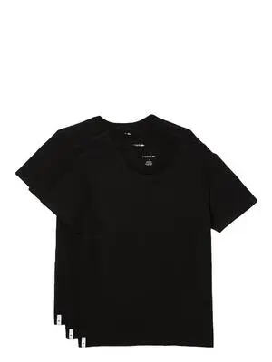 Lacoste 3-pack Essentials Crewneck T-shirts - Black