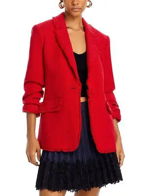Cinq À Sept Cinq A Sept Khloe Boucle Blazer Faded Raspberry