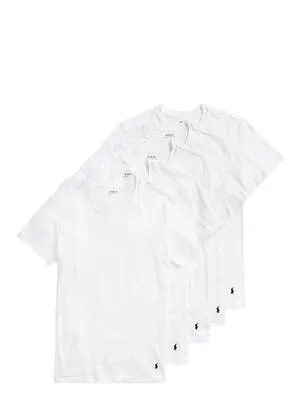 Polo Ralph Lauren Slim Fit V-neck Undershirt, Pack Of 5 - White
