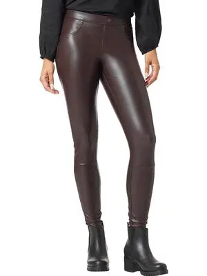 Hue Leatherette Leggings Espresso