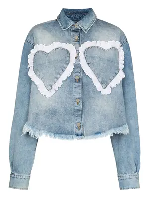 Natasha Zinko Heart Pocket Denim Shirt - Blue