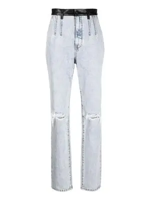 Alexander Wang High-waist Straight Leg Jeans - Blue