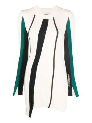 AMBUSH Logo Ribbed-knit Jumper - Neutrals