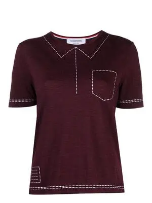 Thom Browne Trompe-l'œil Short-sleeve T-shirt - Red