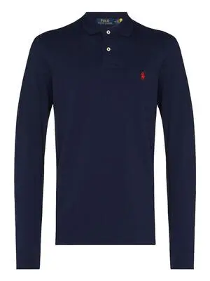 Polo Ralph Lauren Polo Pony Long-sleeve Polo Shirt - Blue