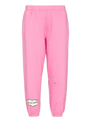 Natasha Zinko Monday Distressed Track Pants - Pink