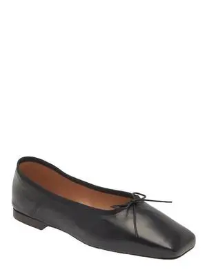 MANSUR GAVRIEL Mansur Gavriel Square Toe Ballerina Flat Black