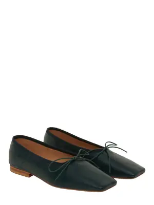 MANSUR GAVRIEL Mansur Gavriel Square Toe Ballerina Flat Foresta